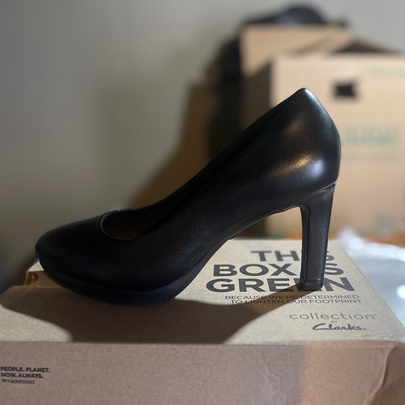 Clarks | Shoes | Clarks Black Heel Amber Joy | Poshmark